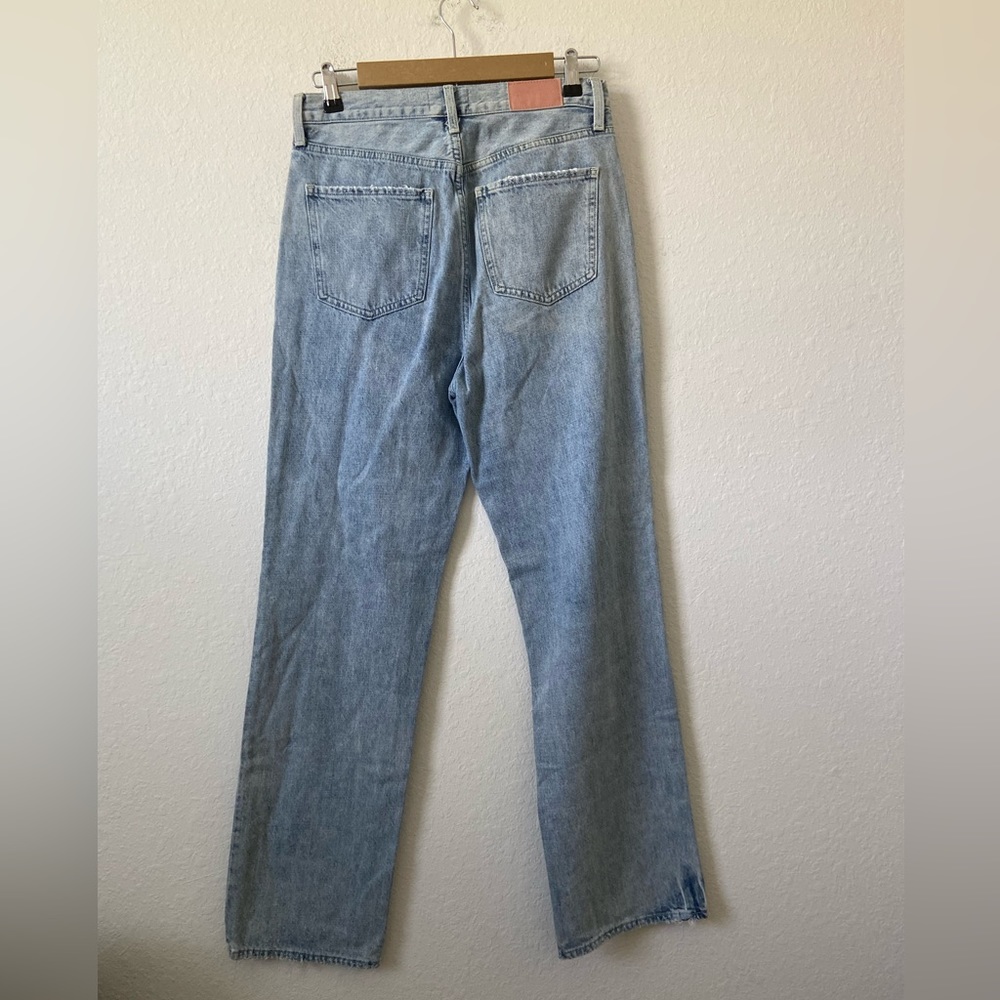 Pistola Distressed Bobbie High-Rise Wide Leg Jeans - Gem